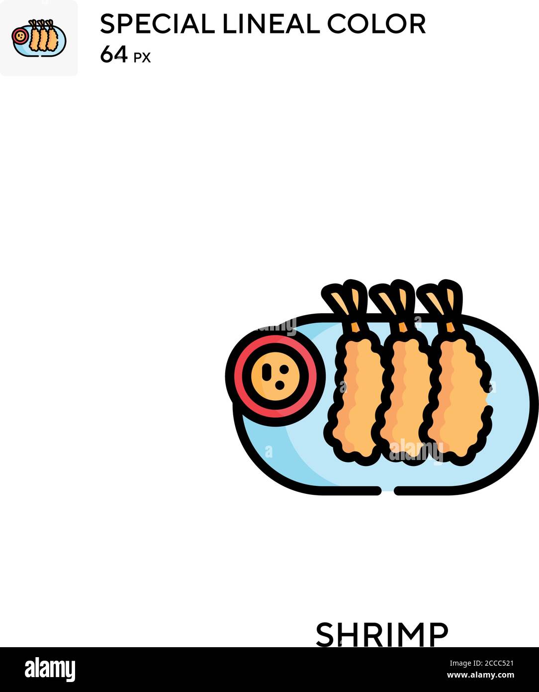 Shrimp Special lineal color icon. Illustration symbol design template ...
