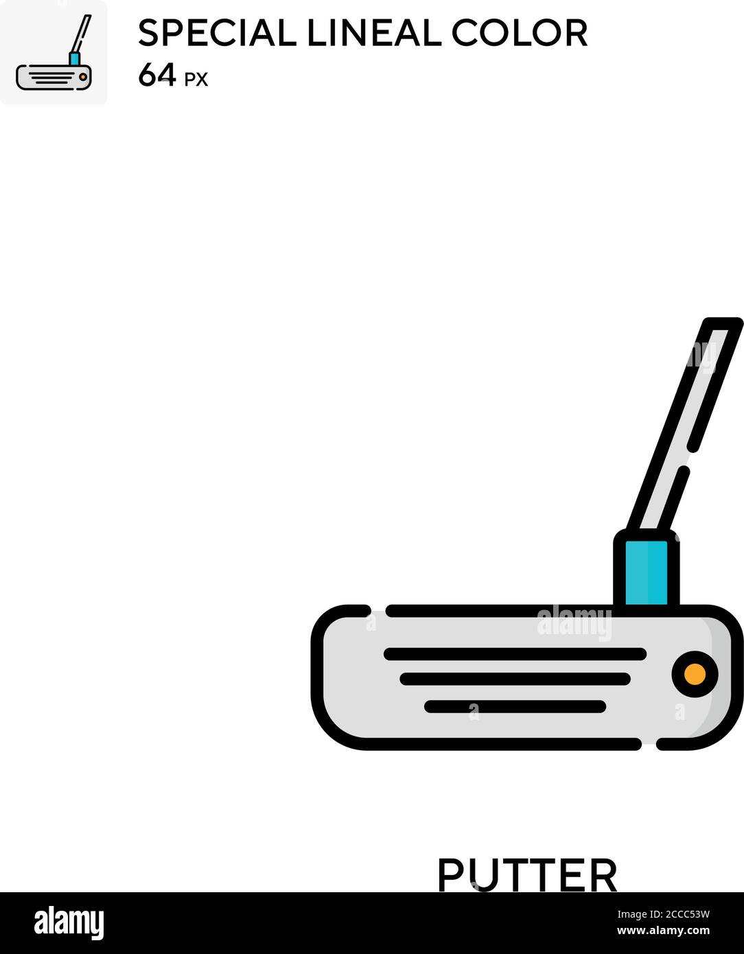Putter Special lineal color icon. Illustration symbol design template ...