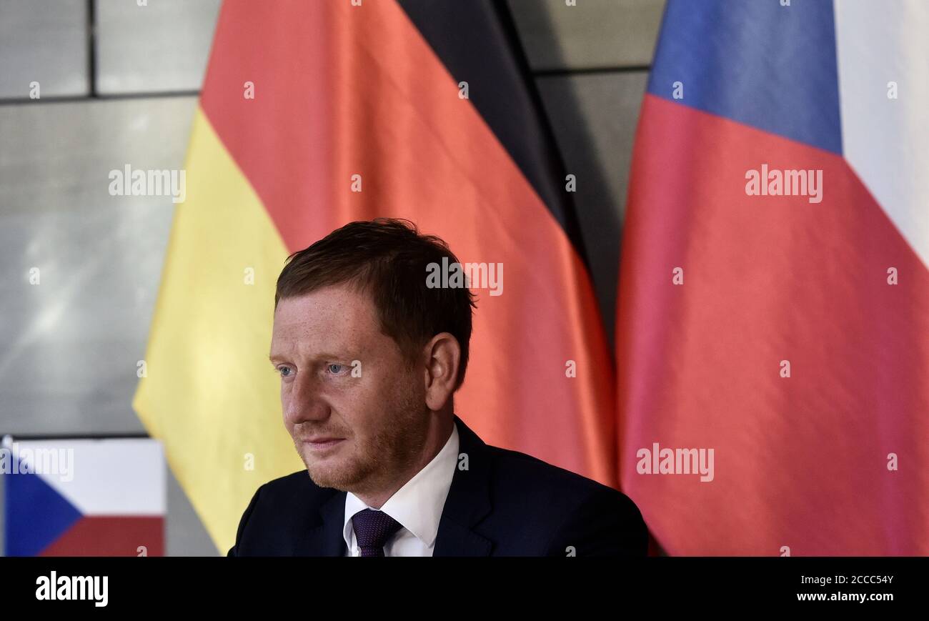Saxony Minister-President Michael Kretschmer attends the press ...