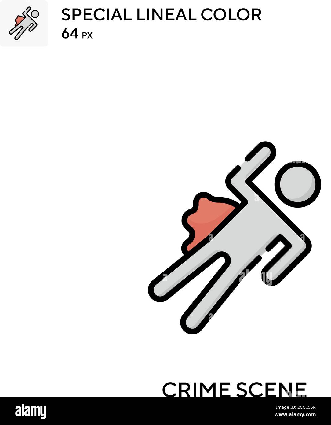 Crime scene Special lineal color icon. Illustration symbol design ...