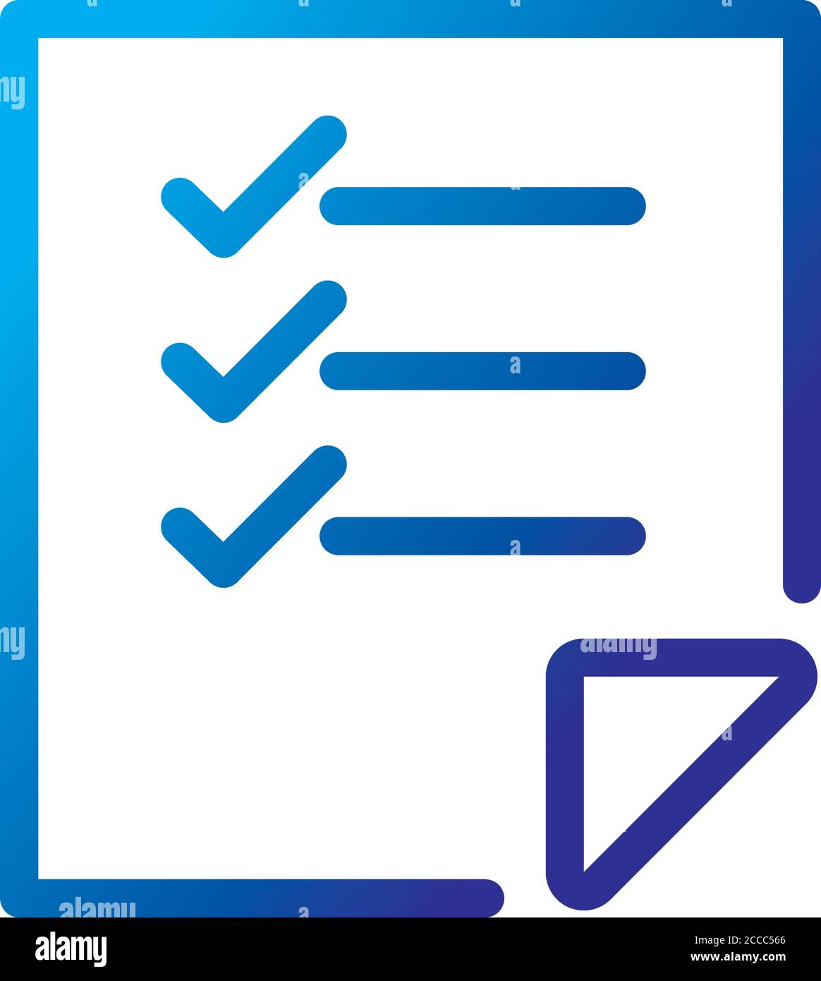 paper document file with checklist gradient style icon vector illustration design Stock Vector ...