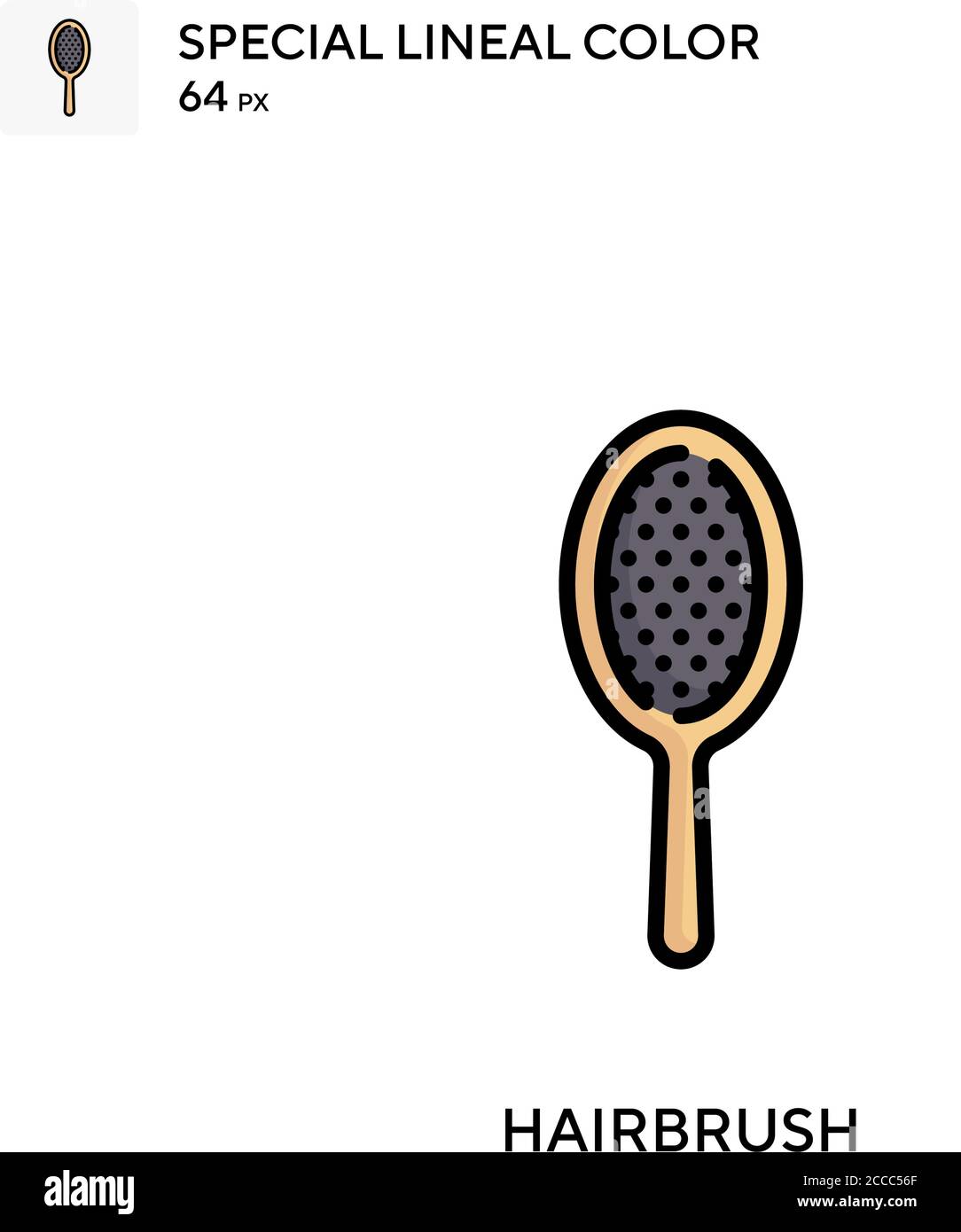 Hairbrush Special lineal color icon. Illustration symbol design ...