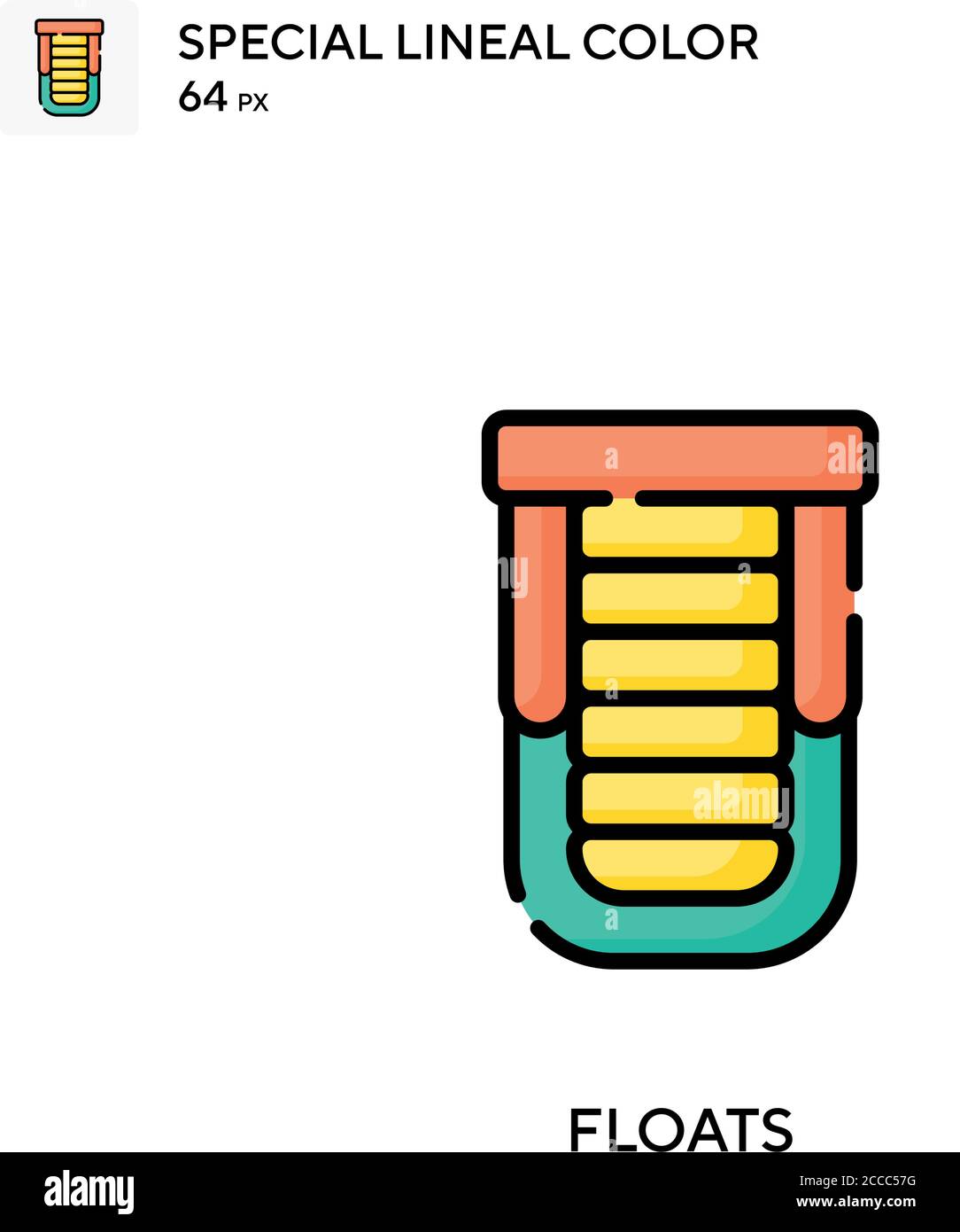 Floats Special lineal color icon. Illustration symbol design template ...
