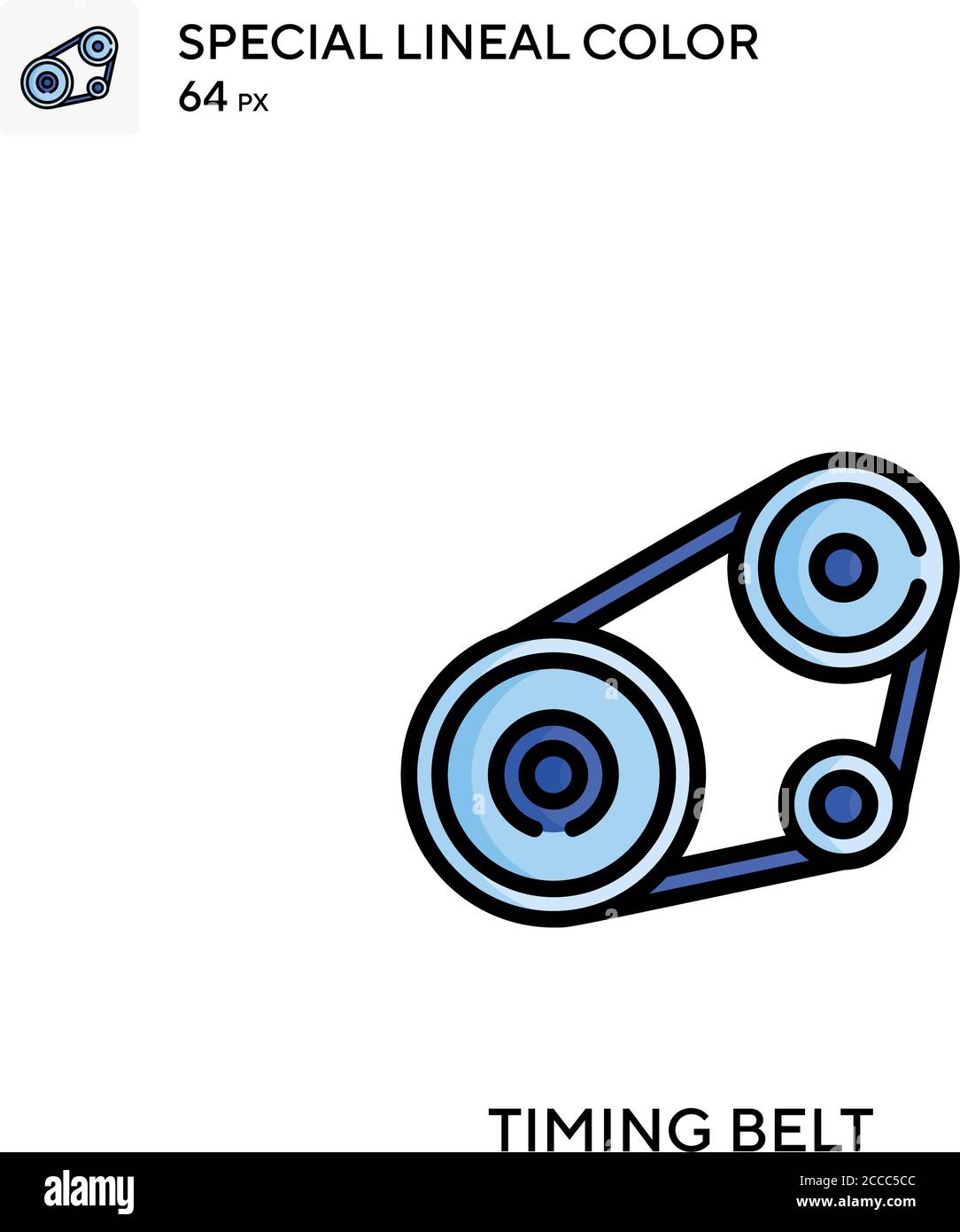 Timing belt Special lineal color icon. Illustration symbol design ...