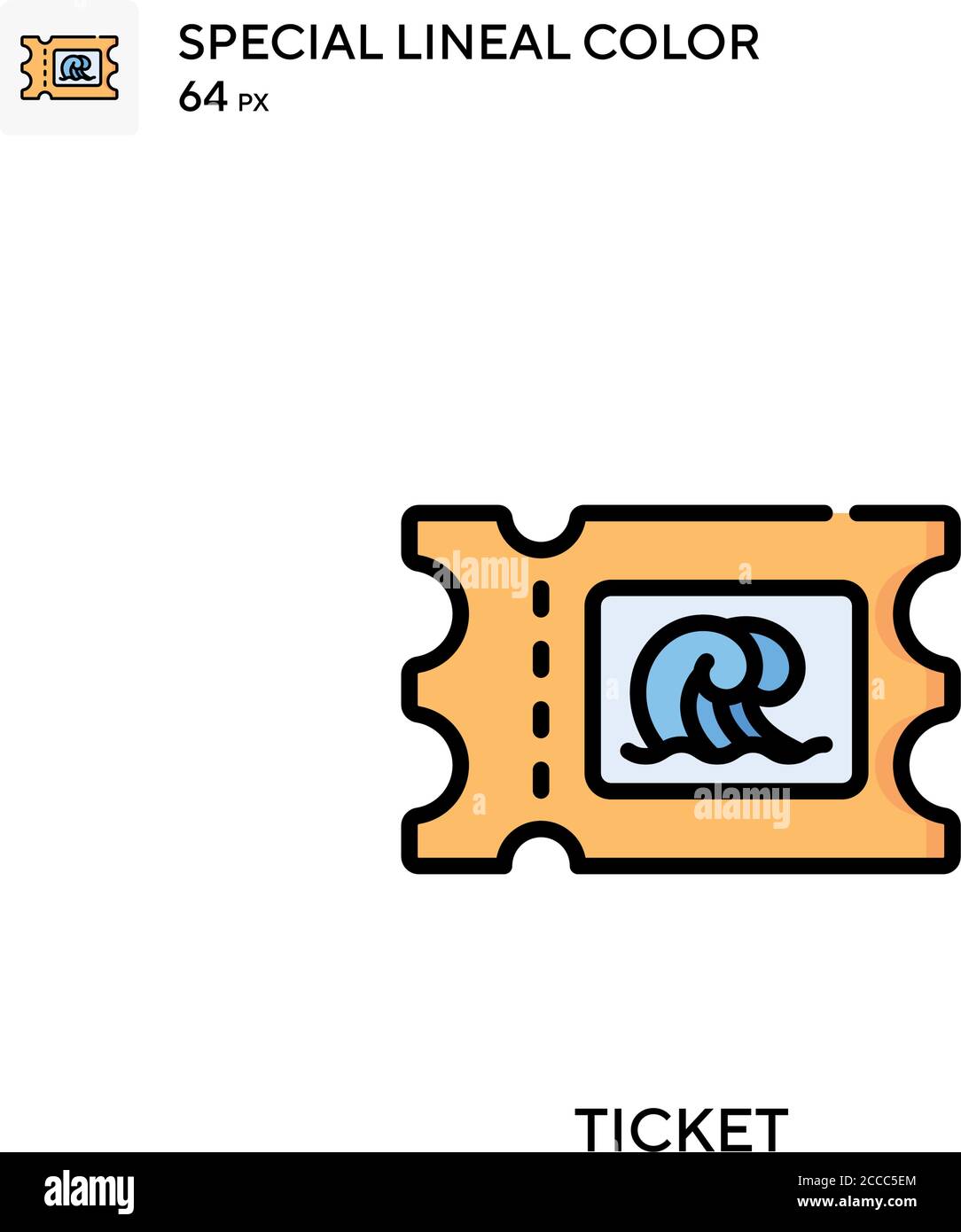 Ticket Special lineal color icon. Illustration symbol design template ...