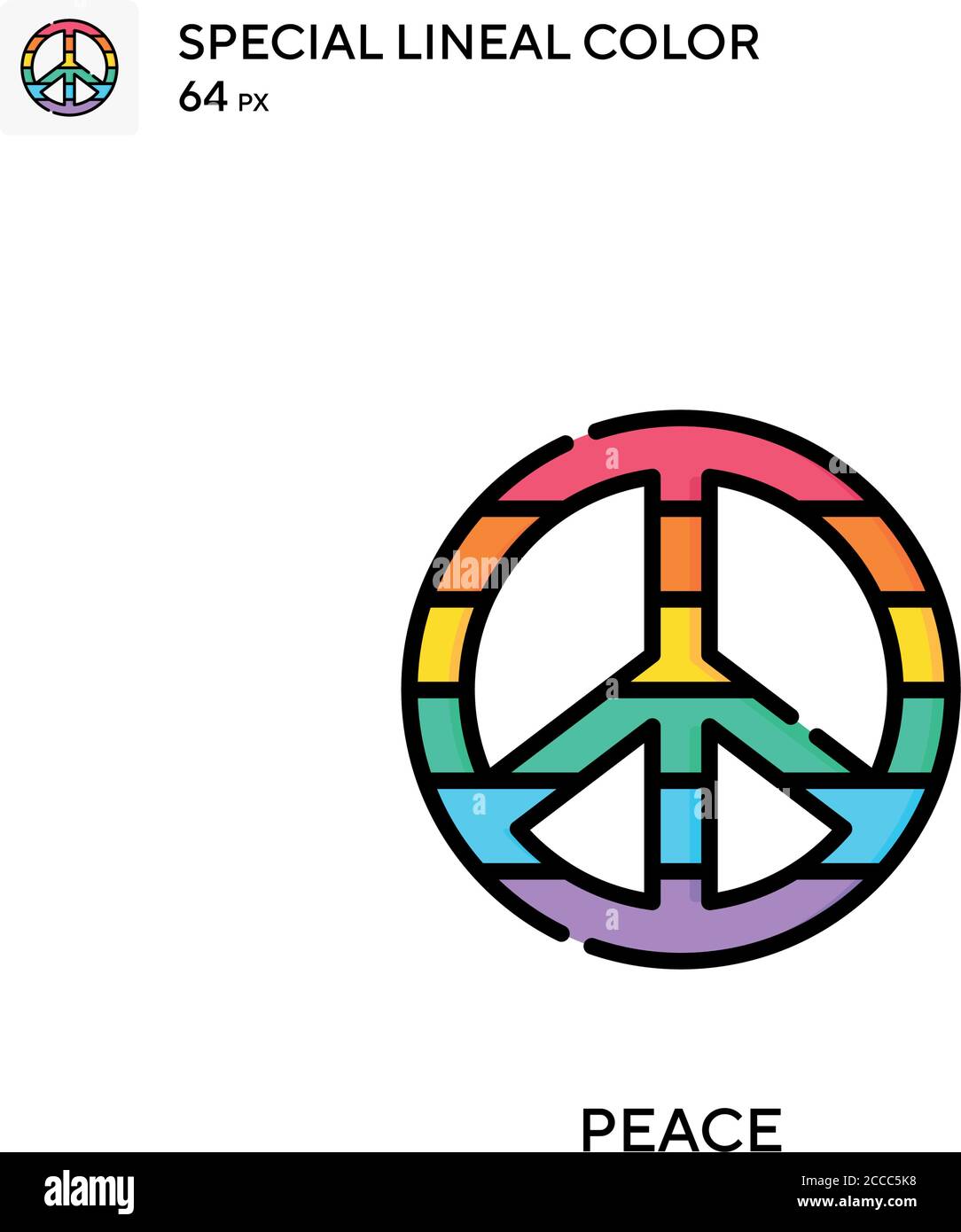 Peace Special lineal color icon. Illustration symbol design template ...