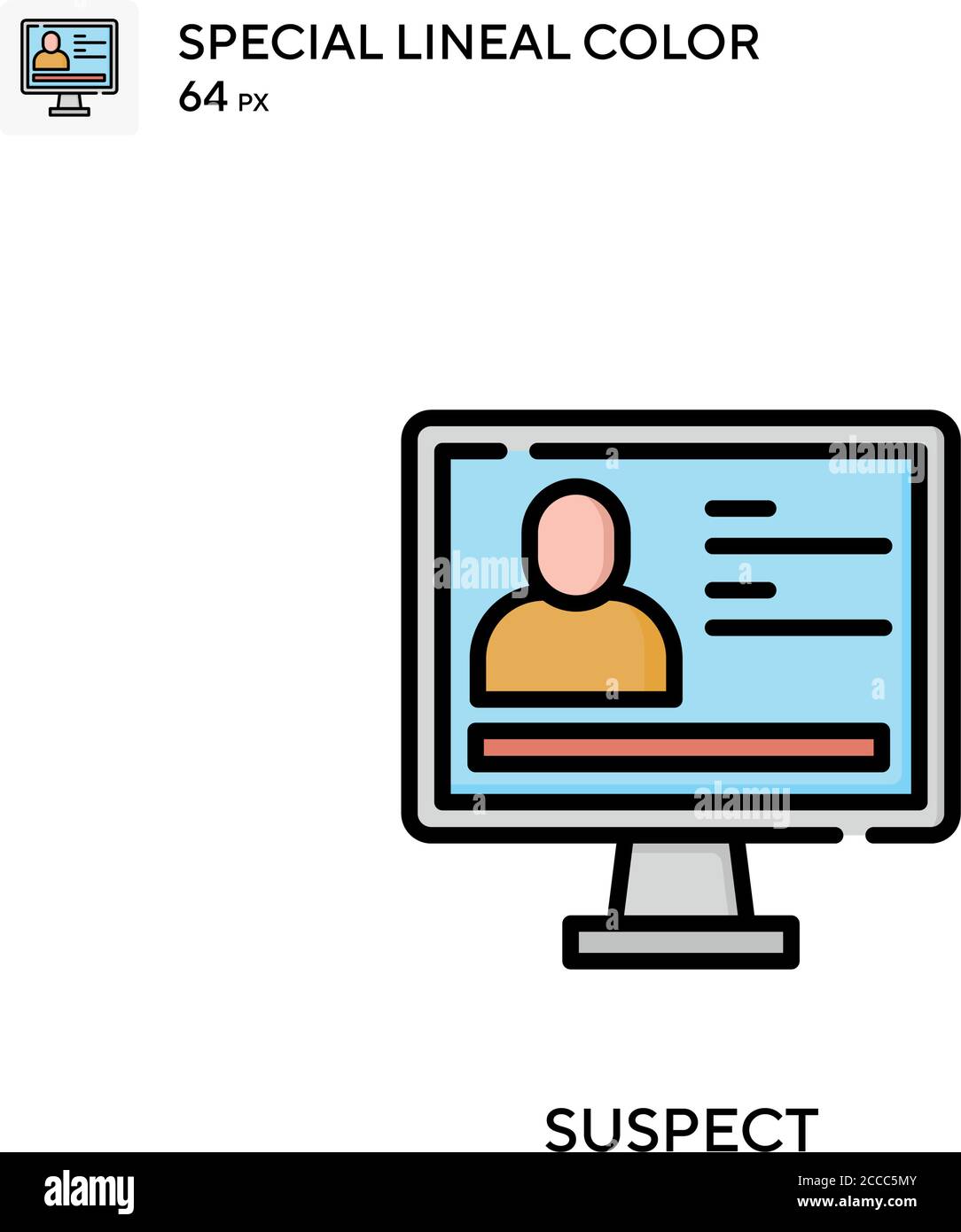 Suspect Special lineal color icon. Illustration symbol design template ...