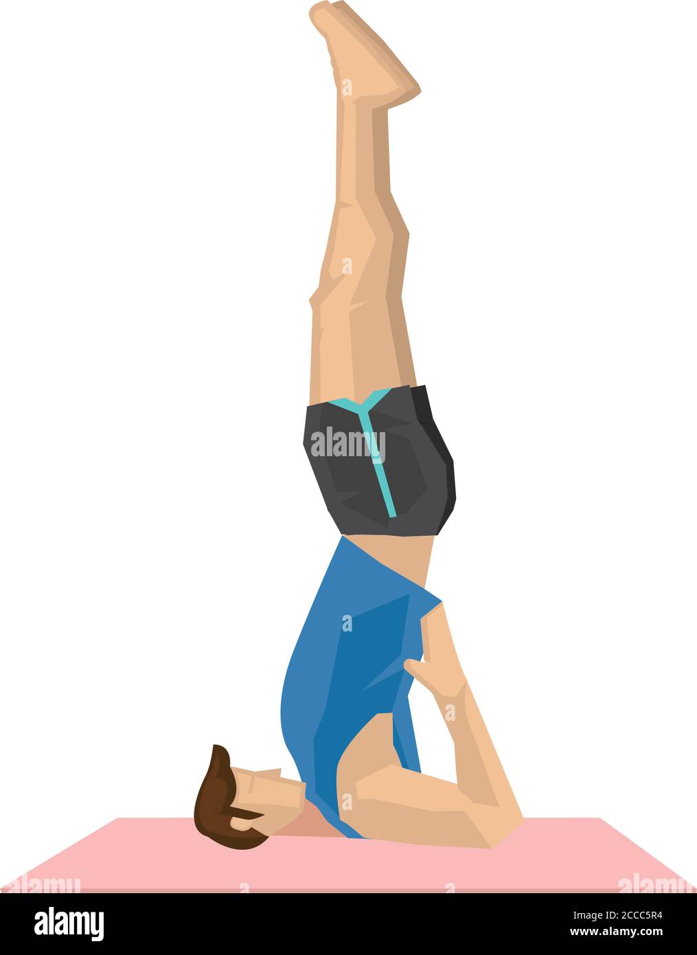 Shoulderstand pose Stock Vector Images - Alamy