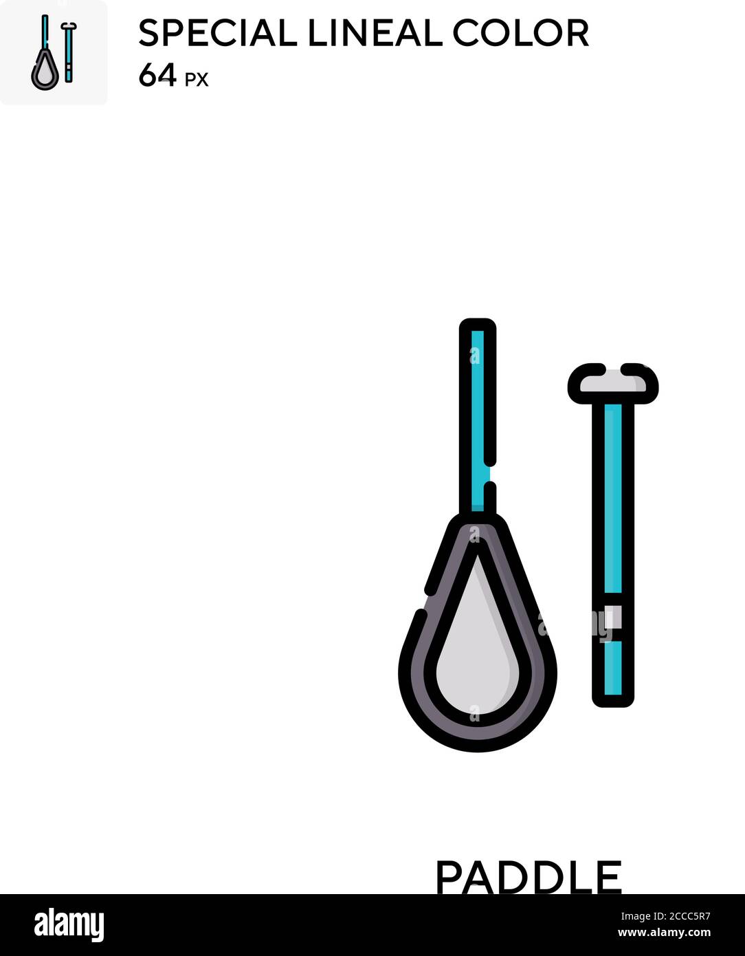Paddle Special lineal color icon. Illustration symbol design template for web mobile UI element ...