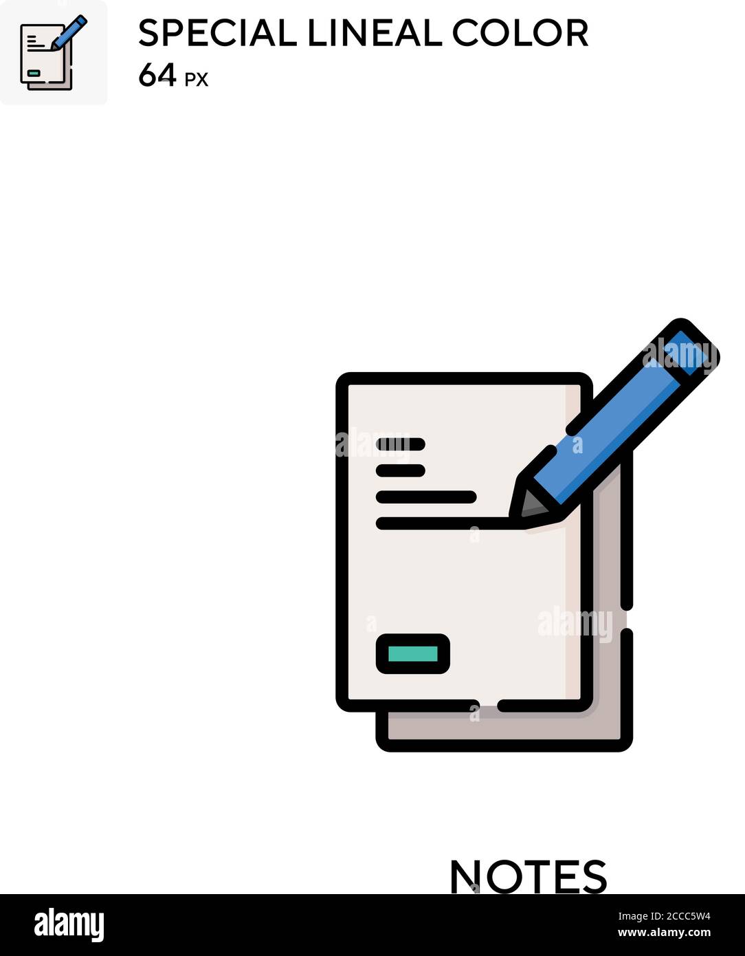 Notes Special lineal color icon. Illustration symbol design template ...