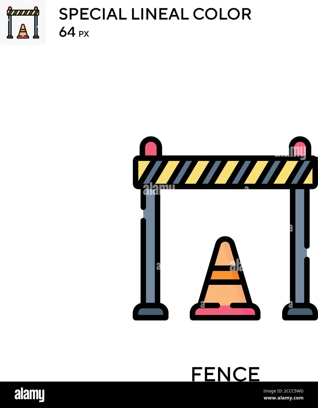 Fence Special lineal color icon. Illustration symbol design template ...