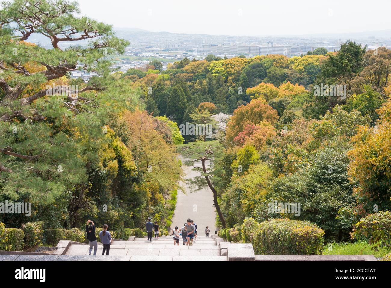 Beautiful scenic view from Mausoleum of Emperor Meiji in Fushimi, Kyoto ...