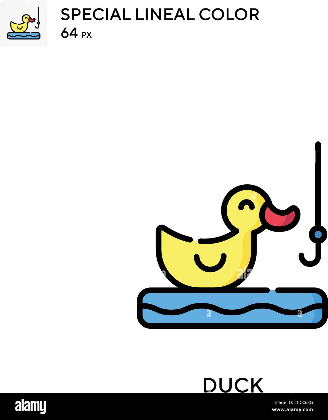 Duck Special lineal color icon. Illustration symbol design template for ...
