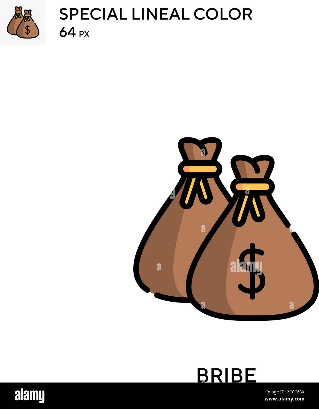 Bribe Special lineal color icon. Illustration symbol design template ...