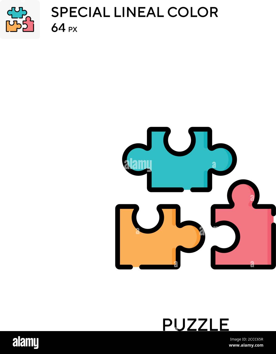 Puzzle Special lineal color icon. Illustration symbol design template ...