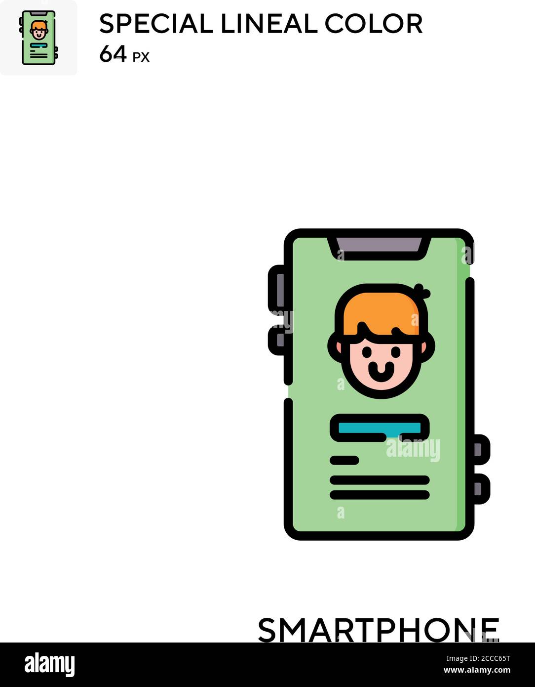 Smartphone Special lineal color icon. Illustration symbol design ...