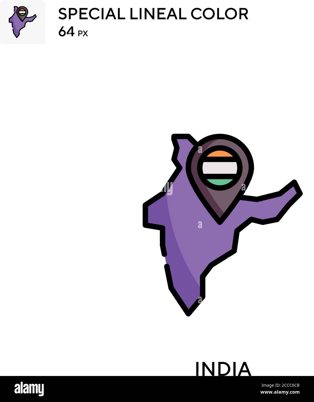 India Special lineal color icon. Illustration symbol design template ...