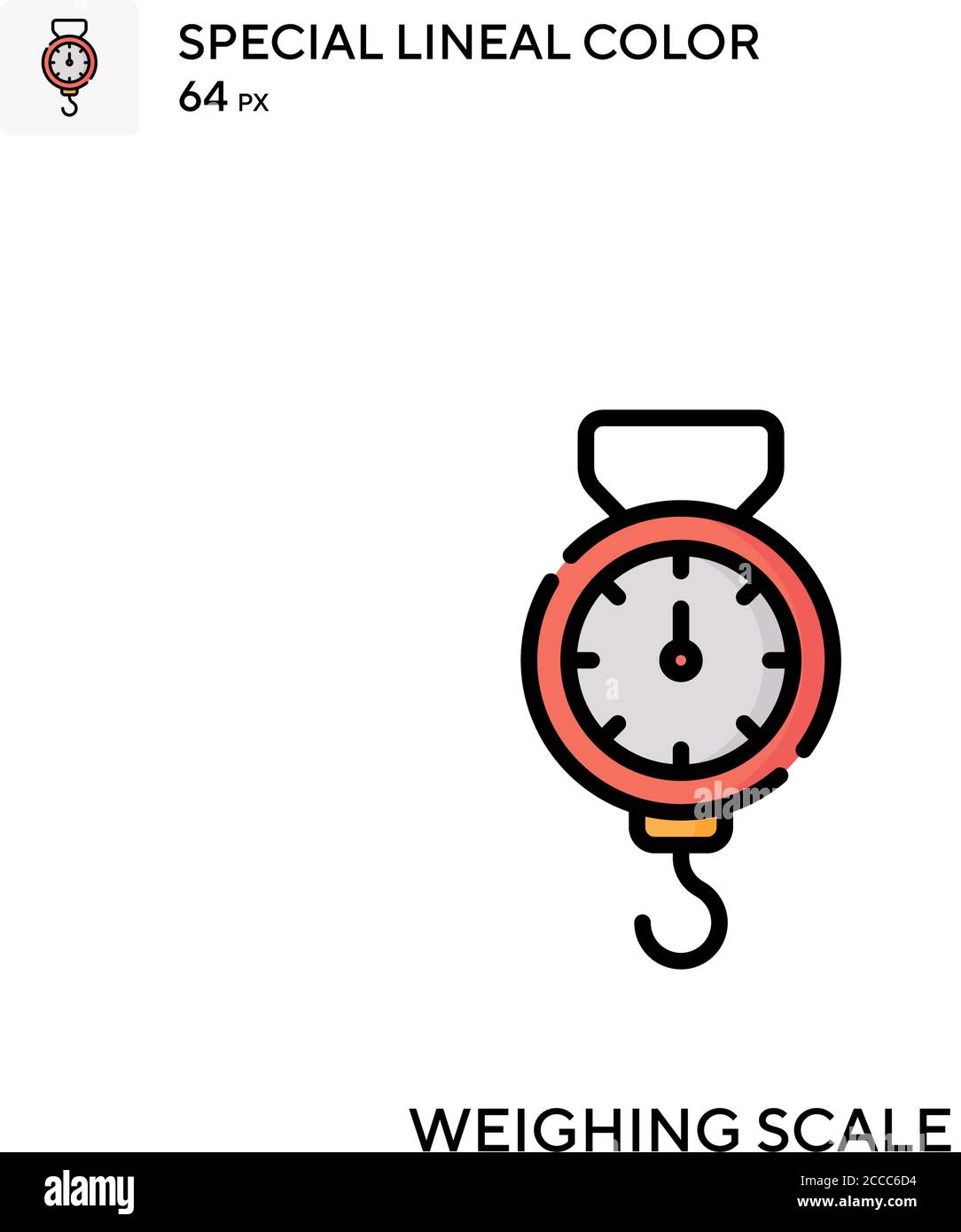 Weighing scale Special lineal color icon. Illustration symbol design ...