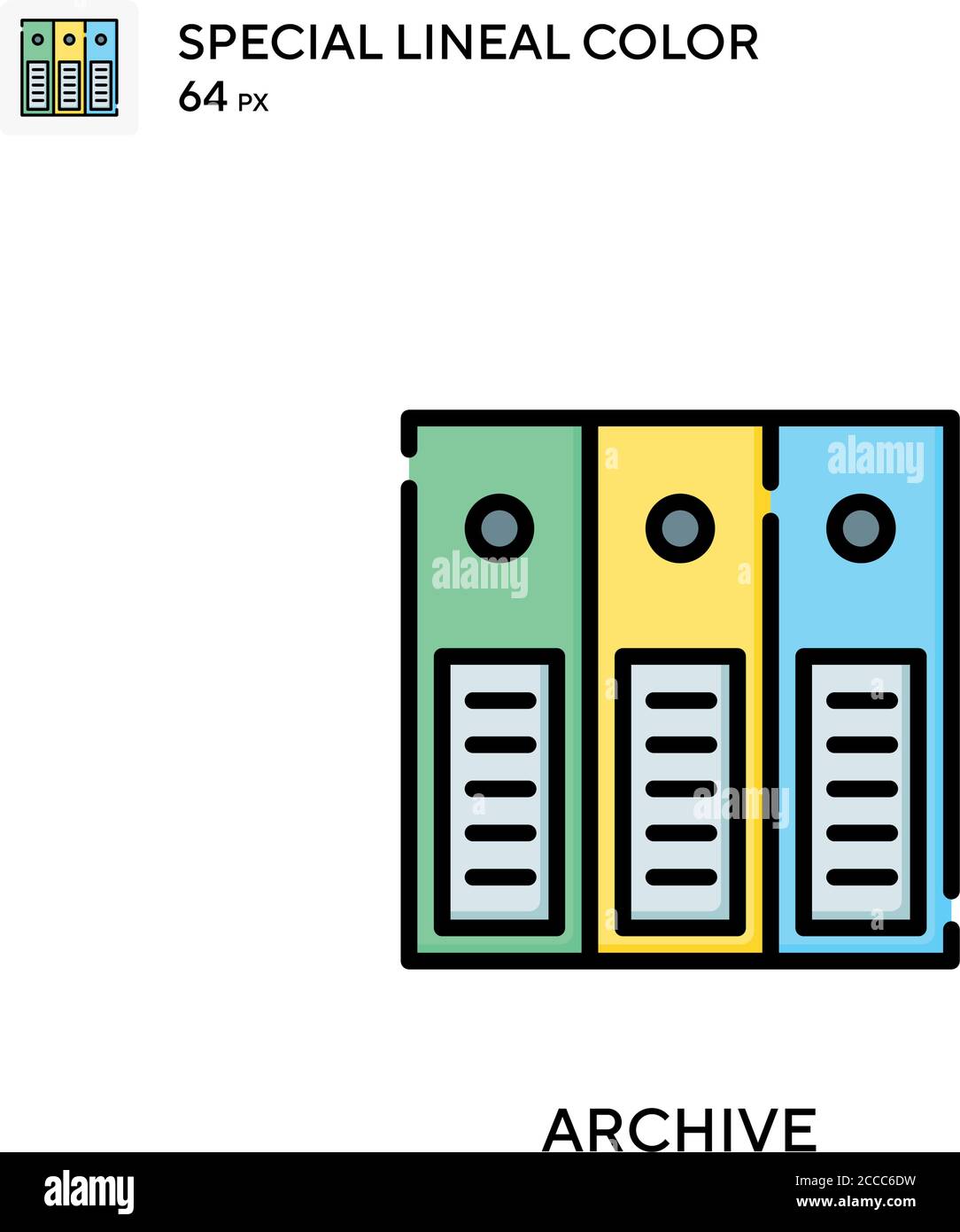 Archive Special lineal color icon. Illustration symbol design template ...