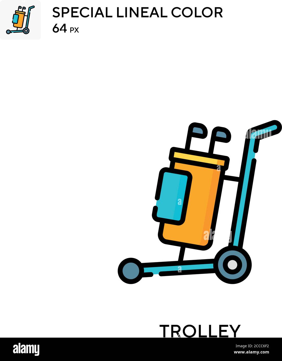 Trolley Special lineal color icon. Illustration symbol design template ...