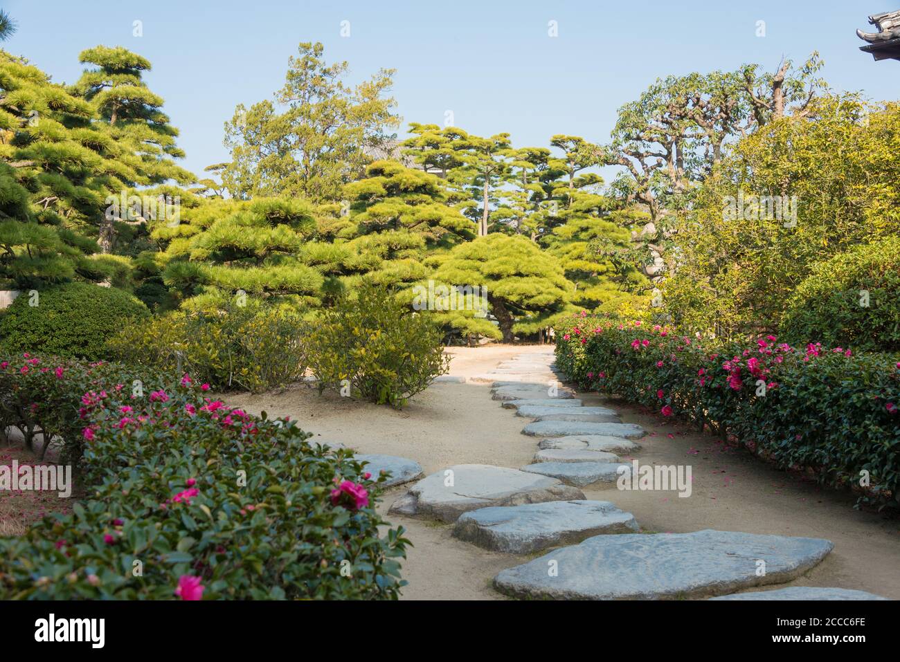 Hiunkaku Villa at Takamatsu Castle (Tamamo Park) in Takamatsu, Kagawa ...