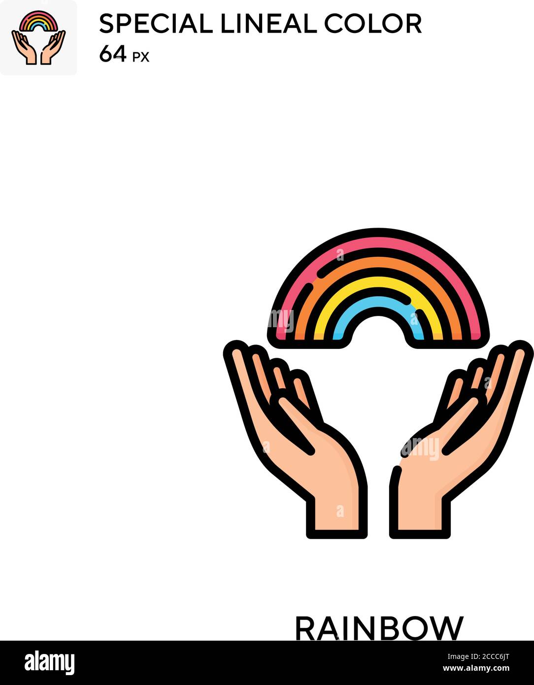 Rainbow Special lineal color icon. Illustration symbol design template ...