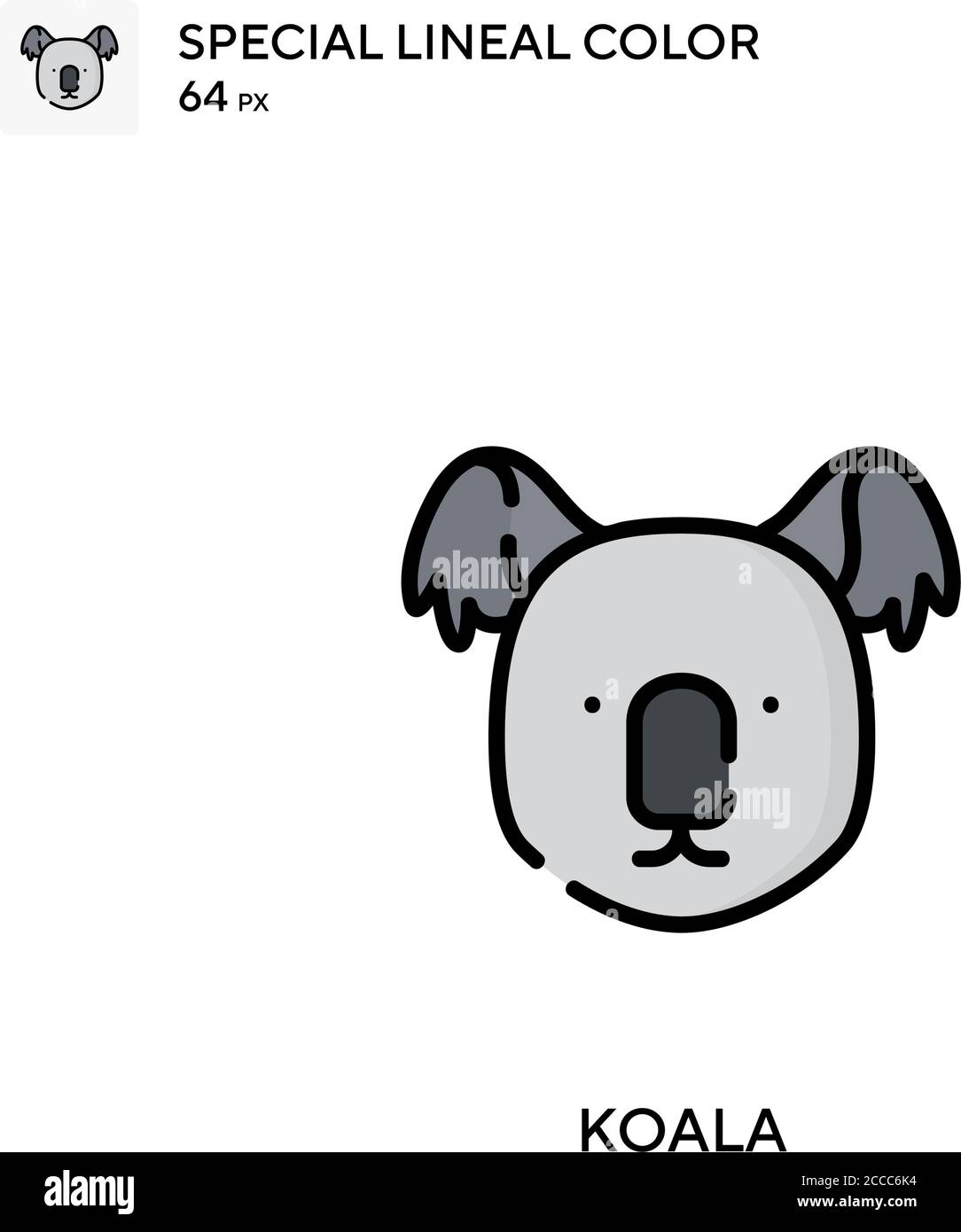 Koala Special lineal color icon. Illustration symbol design template ...