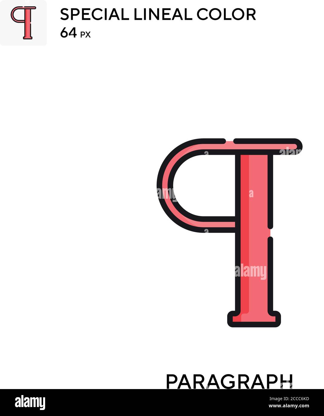 Paragraph Special lineal color icon. Illustration symbol design ...