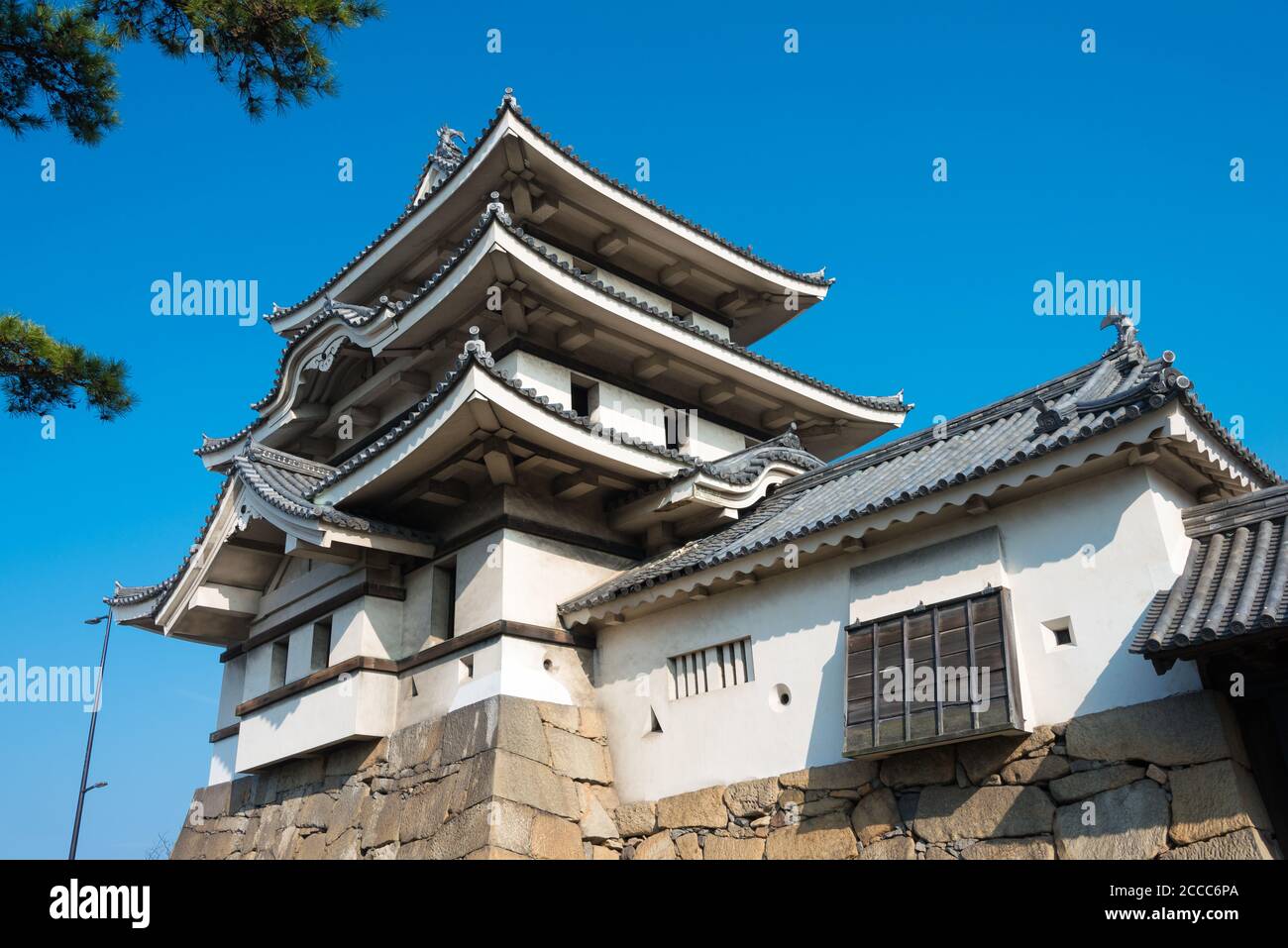 The Ushitora yagura at Takamatsu Castle (Tamamo Park) in Takamatsu ...