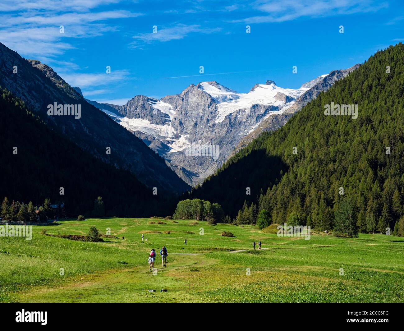 View of the valley of Cogne in the Gran Paradiso National Park Stock ...
