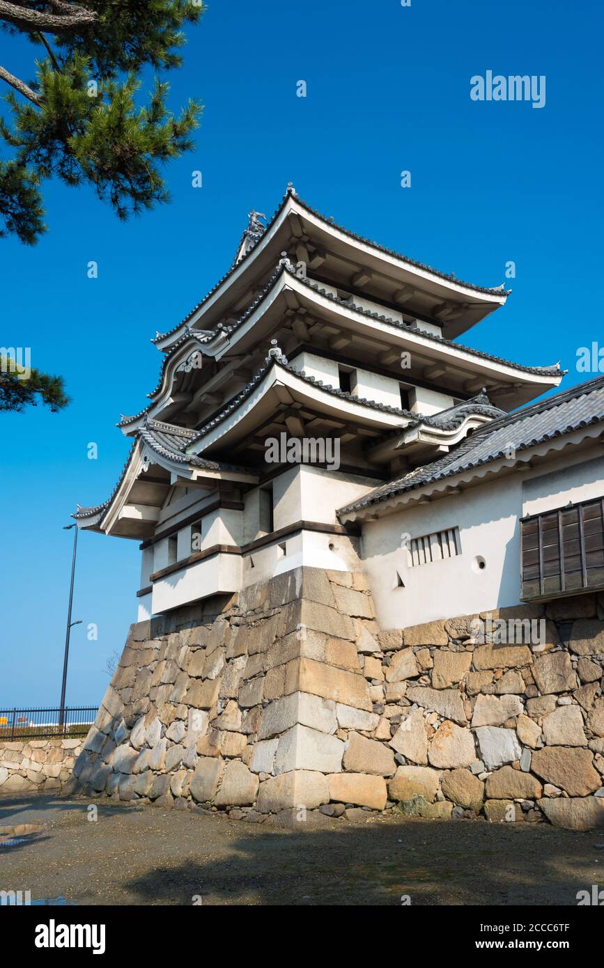 The Ushitora yagura at Takamatsu Castle (Tamamo Park) in Takamatsu ...