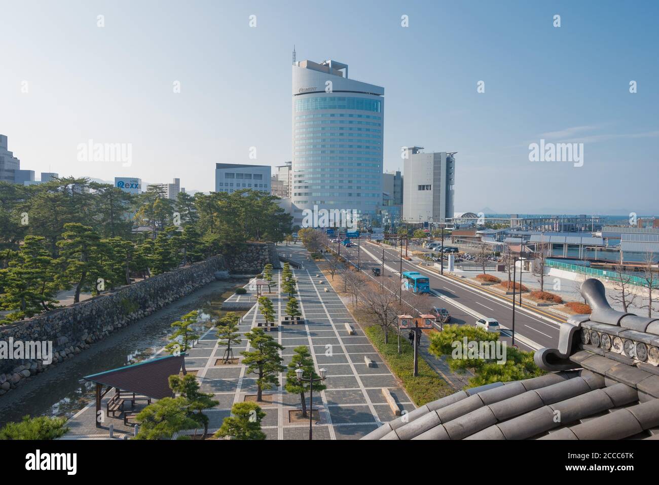 Kagawa, Japan - Beautiful scenic view from The Ushitora yagura at ...