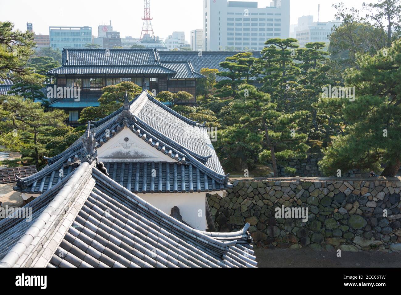 Kagawa, Japan - Beautiful scenic view from The Ushitora yagura at ...