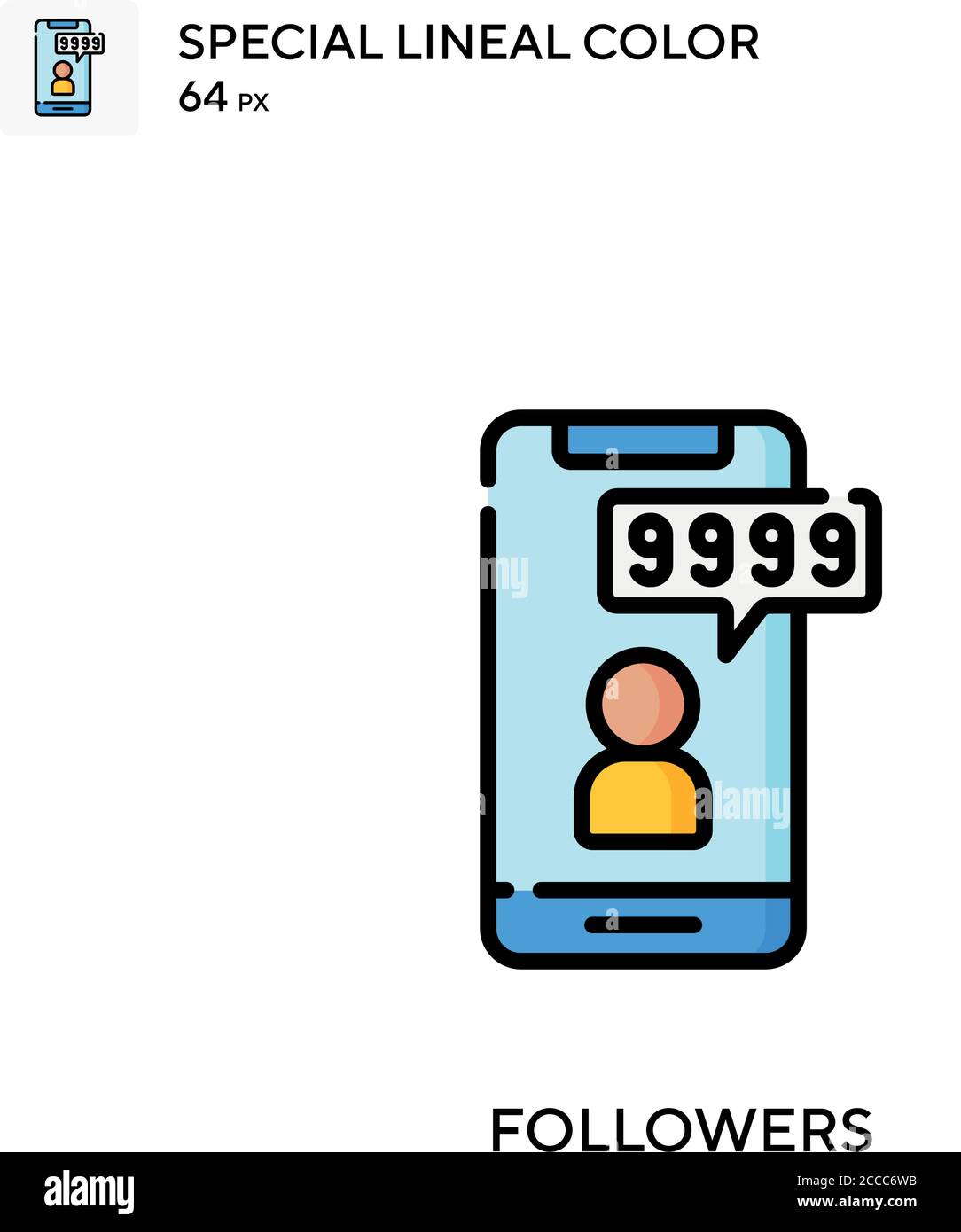 Followers Special lineal color icon. Illustration symbol design ...