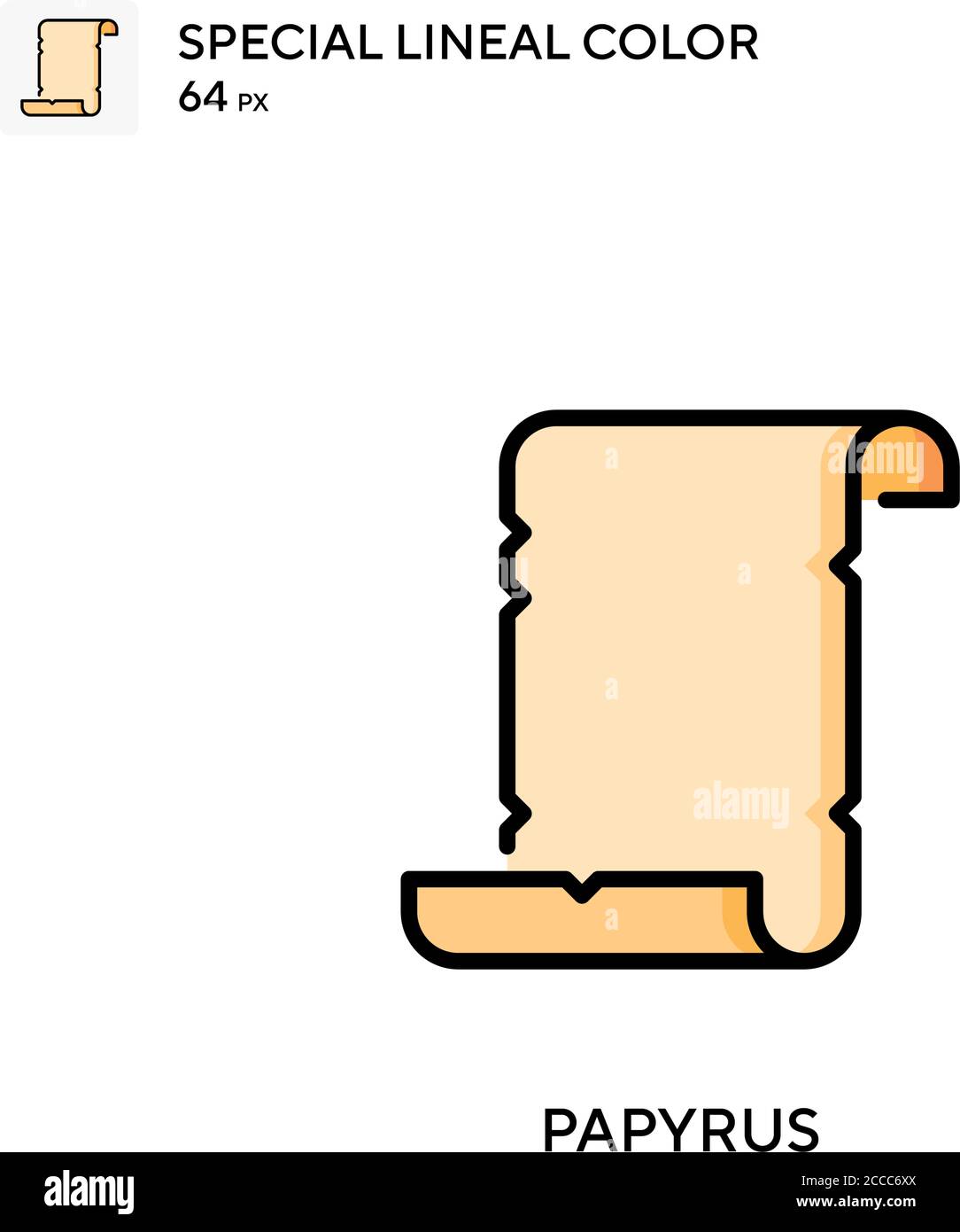 Papyrus Special lineal color icon. Illustration symbol design template ...