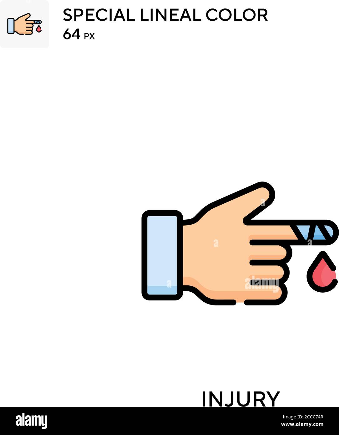 Injury Special lineal color icon. Illustration symbol design template ...