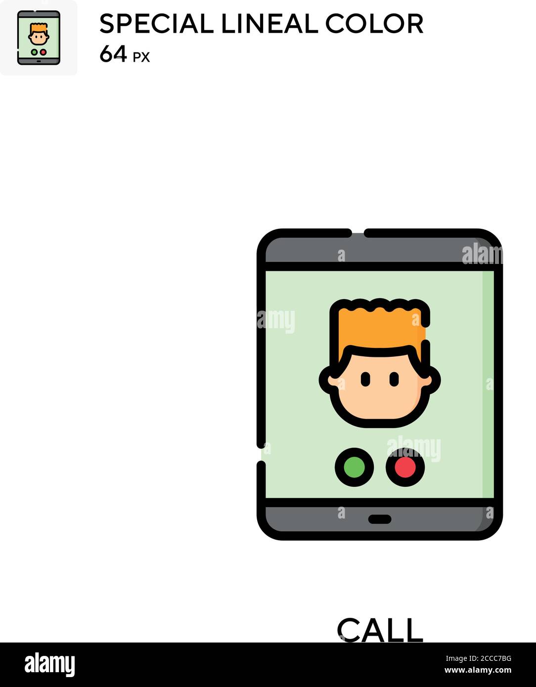 Call Special lineal color icon. Illustration symbol design template for ...