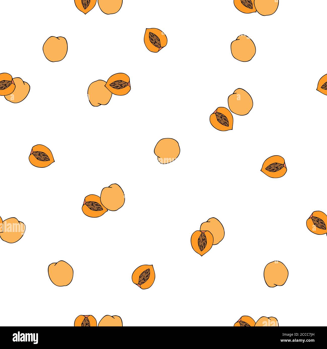 Seamless peach pattern. Vector illustration Stock Vector Image & Art ...