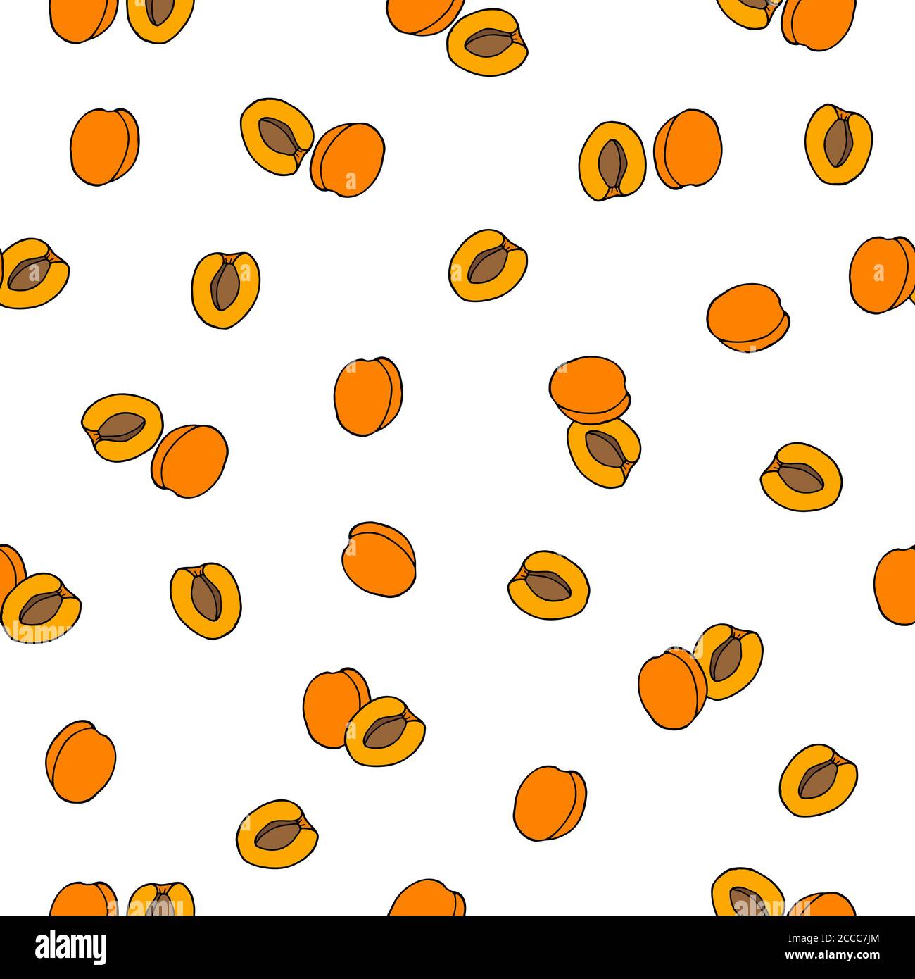Seamless apricot pattern. Vector illustration Stock Vector Image & Art ...