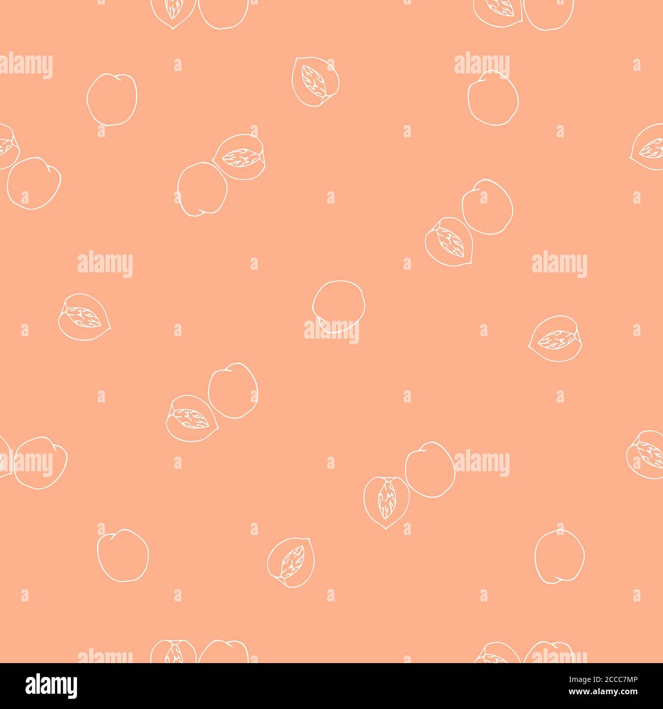 Seamless peach pattern. Vector illustration Stock Vector Image & Art ...