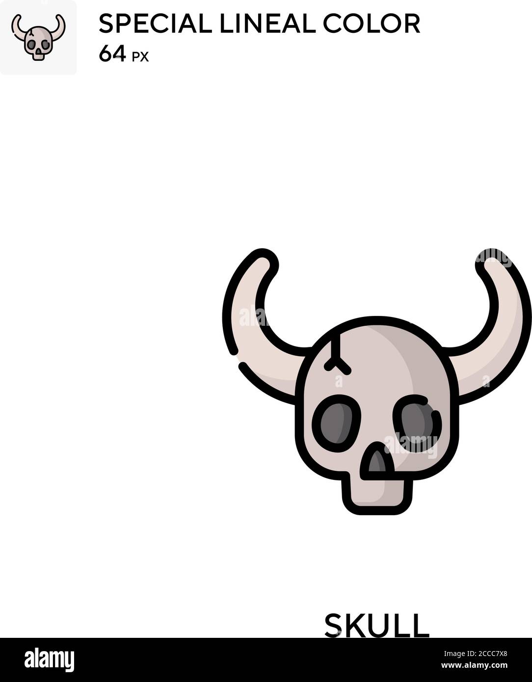 Skull Special lineal color icon. Illustration symbol design template ...