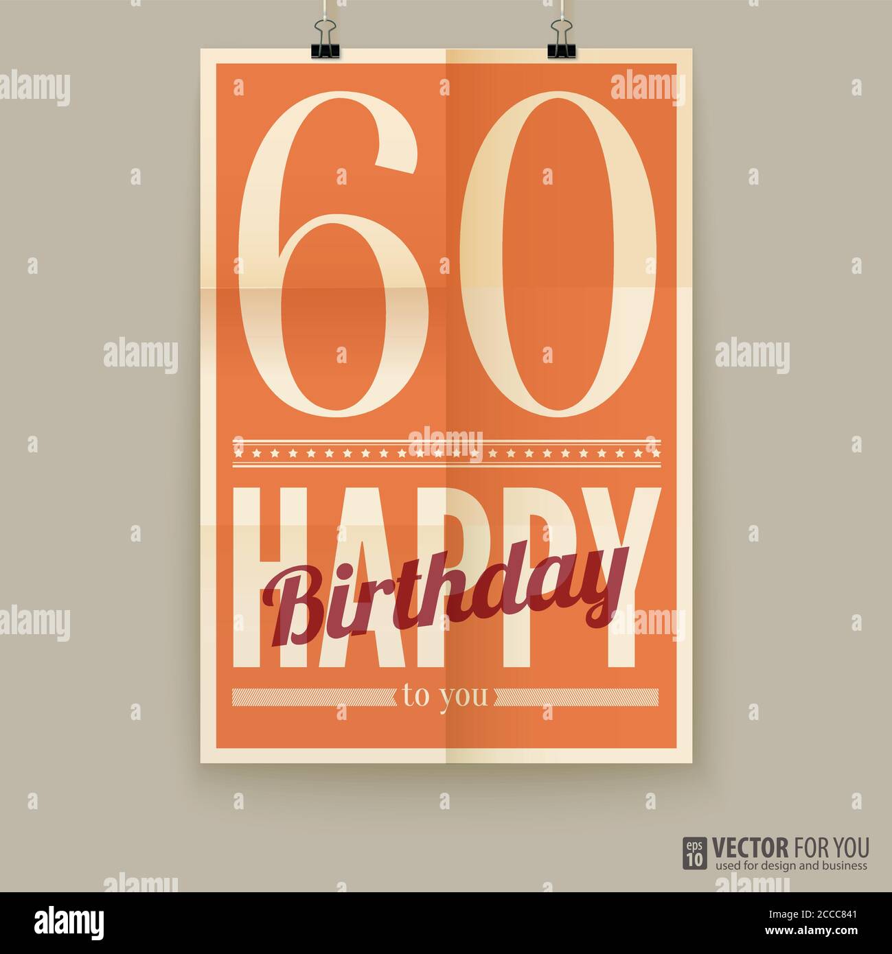 Happy anniversary number sixty Stock Vector Images - Alamy