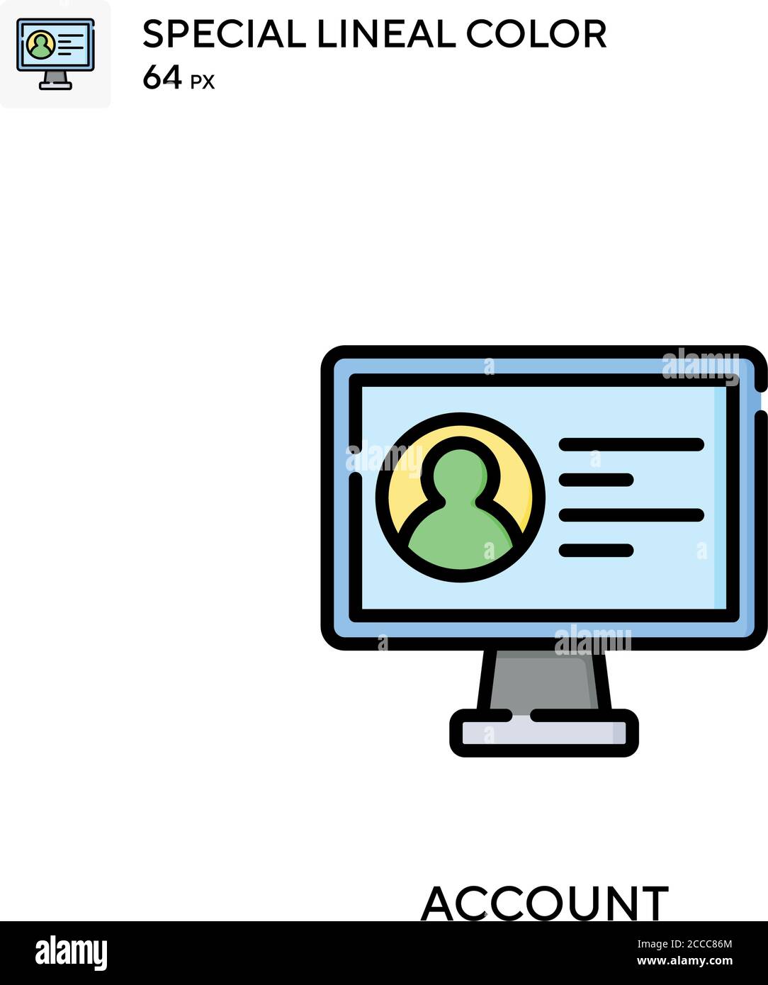 Account Special lineal color icon. Illustration symbol design template ...