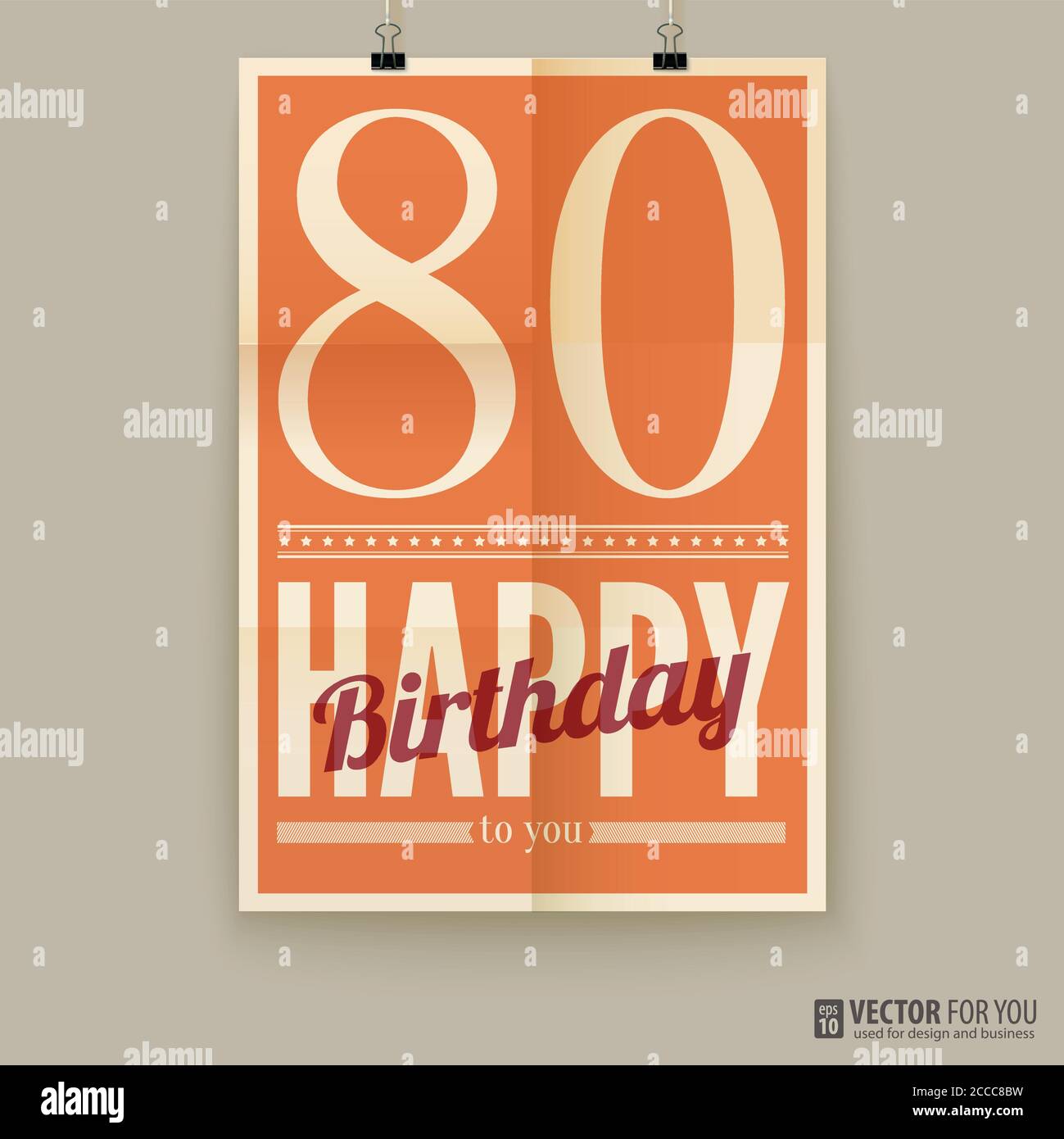 Happy 80 birthday Stock Vector Images - Alamy
