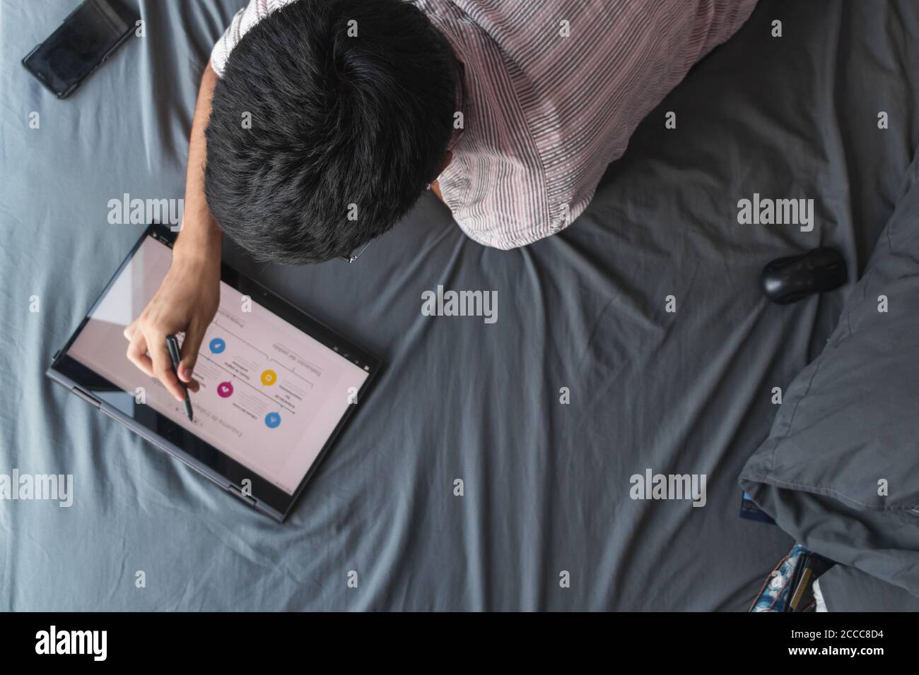 Overhead shot male graphic hi-res stock photography and images - Alamy