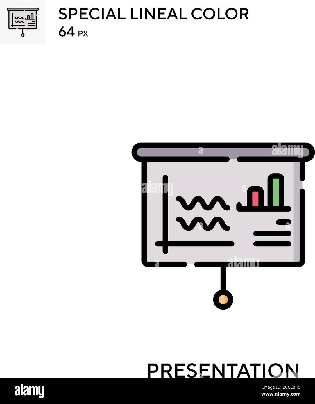 Presentation Special lineal color icon. Illustration symbol design ...