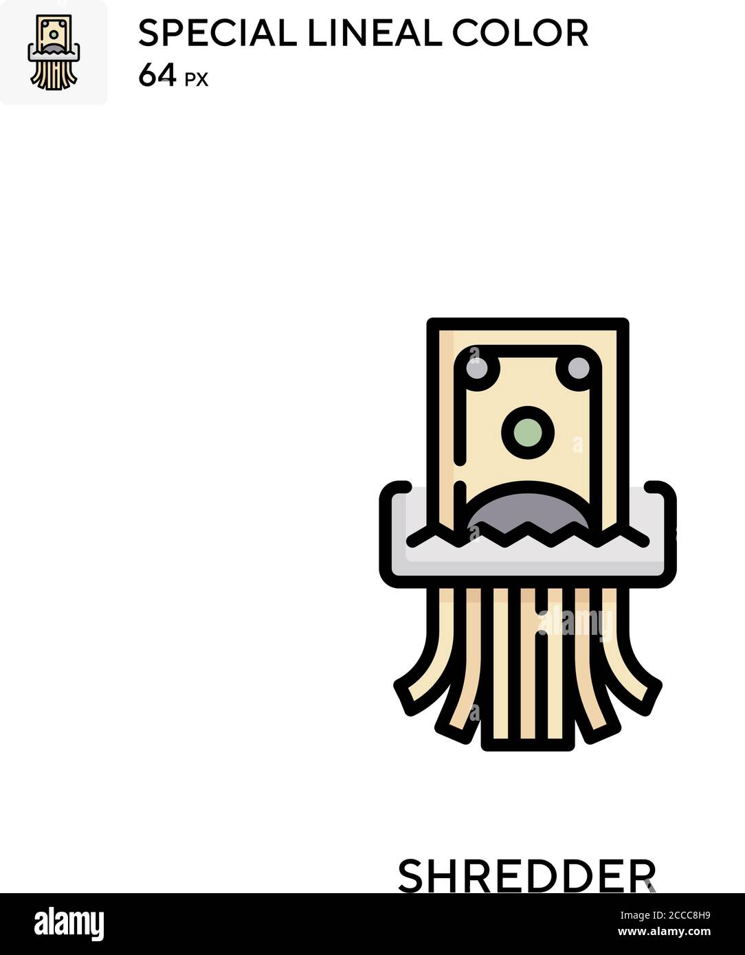 Shredder Special lineal color icon. Illustration symbol design template ...