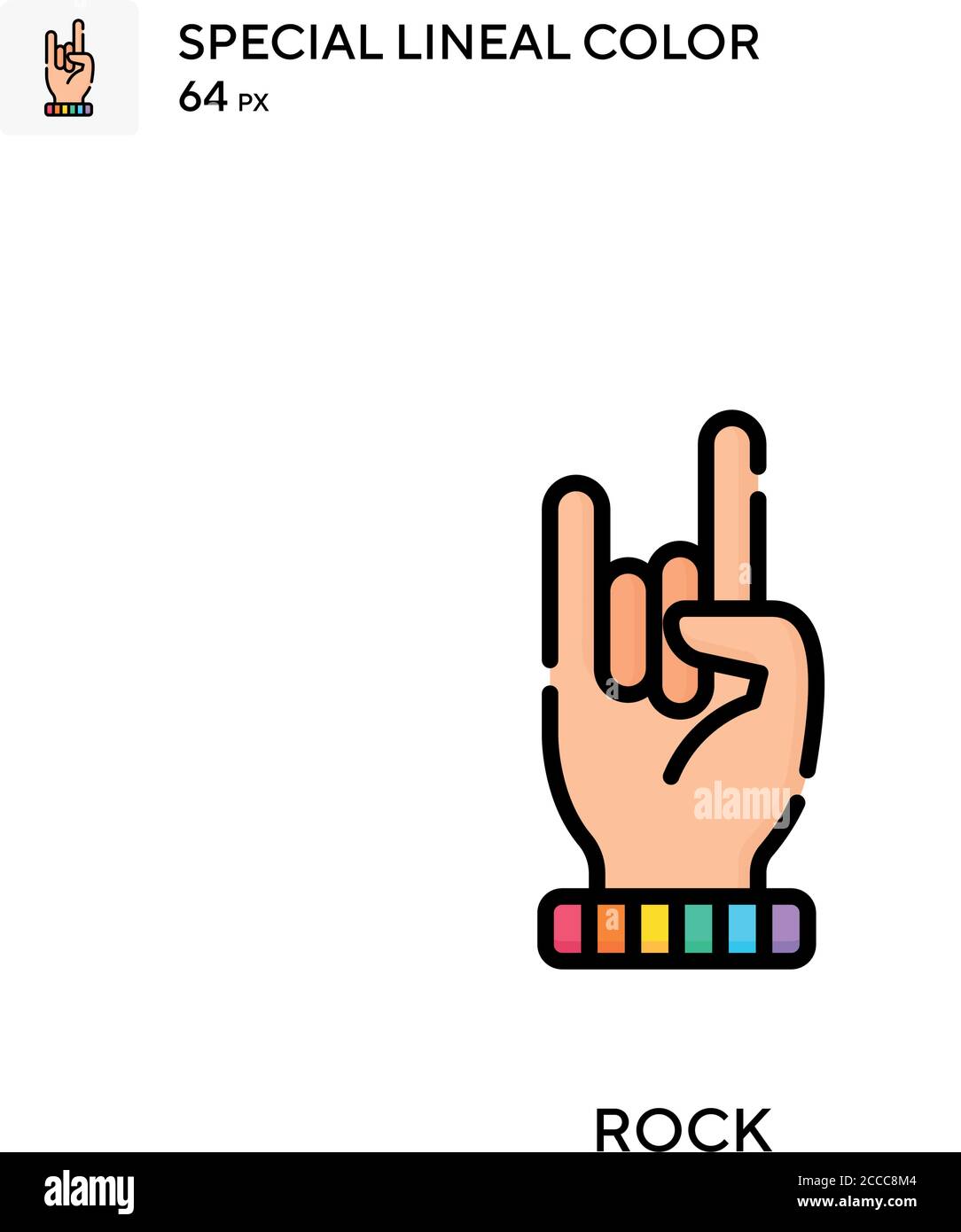 Rock Special lineal color icon. Illustration symbol design template for ...