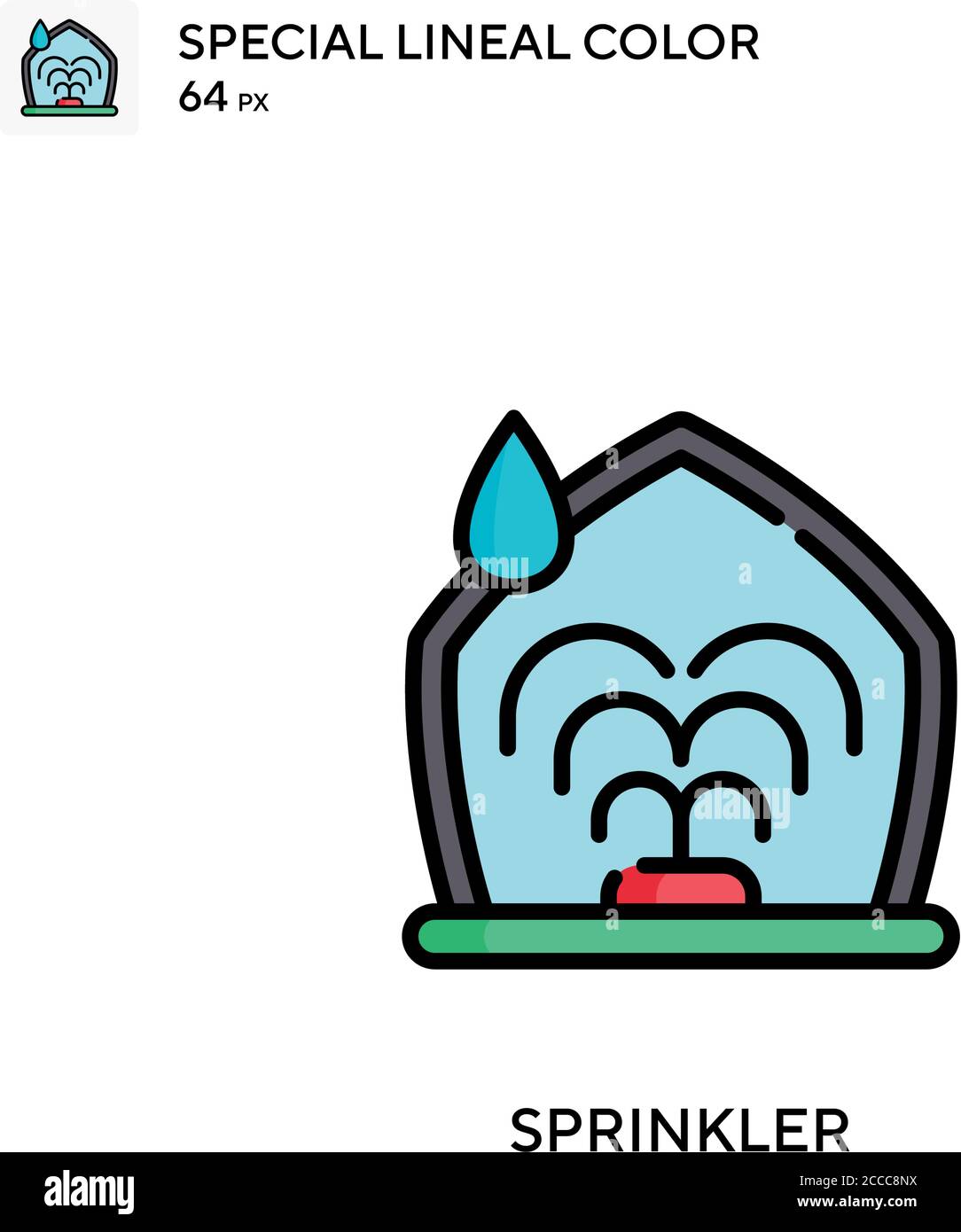 Sprinkler Special lineal color icon. Illustration symbol design ...