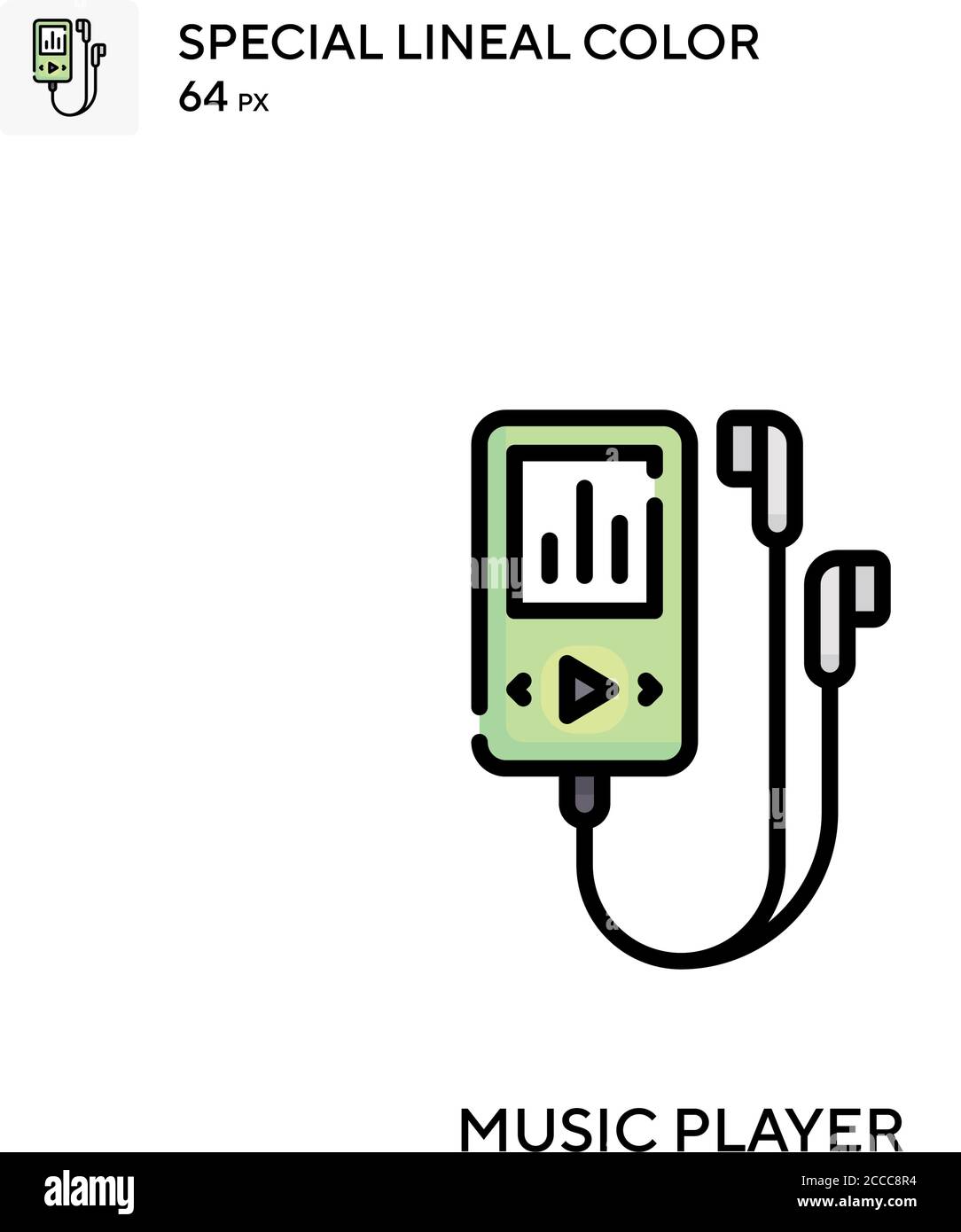 Music player Special lineal color icon. Illustration symbol design ...